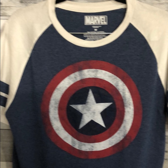 Marvel | Tops | Marvel Captain America Football Shirt Med | Poshmark